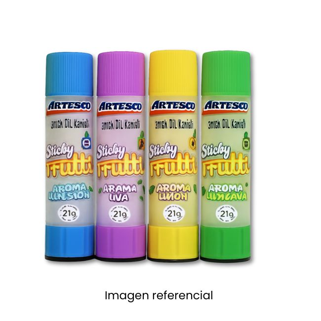 ARTESCO GOMA EN BARRA STICKY FRUTTI CON AROMA 21GR | Utilero Perú